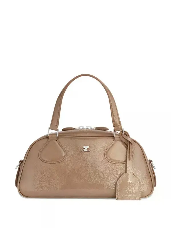 COURREGES Friday Leather Shoulder Bag - Neutrals