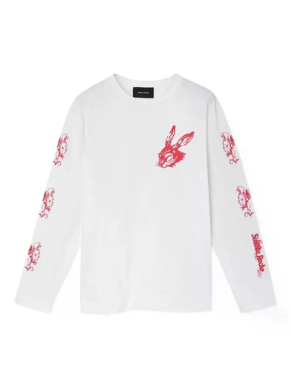 Simone Rocha Tortoise & Hare Long-sleeve T-shirt - White