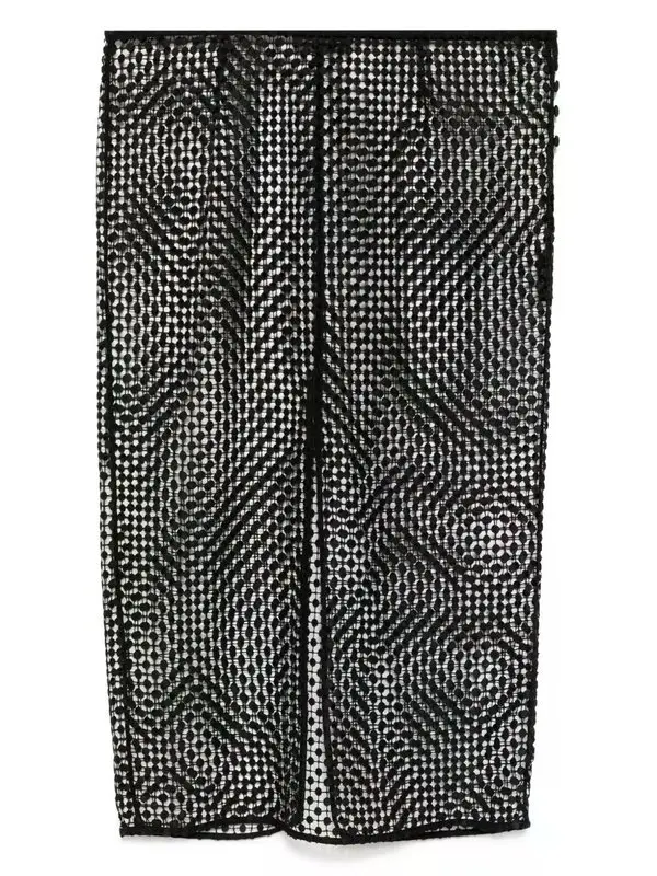 Kiki De Montparnasse Pointelle Knit Midi Skirt