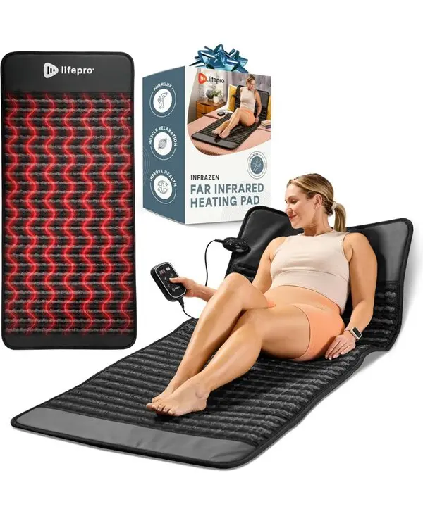 LIFEPRO 74" Full-length Far Infrared Heating Mat &#x2013; Foldable Therapy Mat For Mood