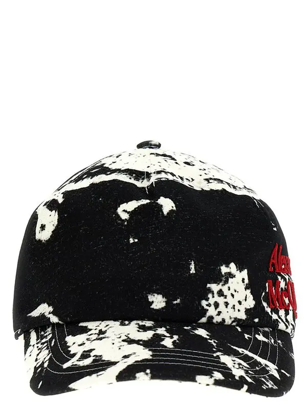 Alexander McQueen All Over Print Cotton Cap - Multicolor