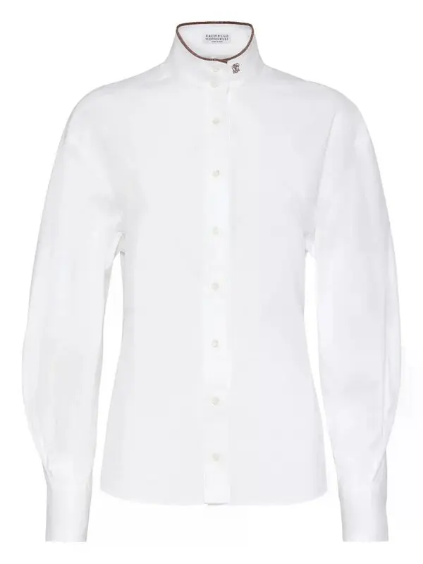 Brunello Cucinelli High-collar Button-up Shirt
