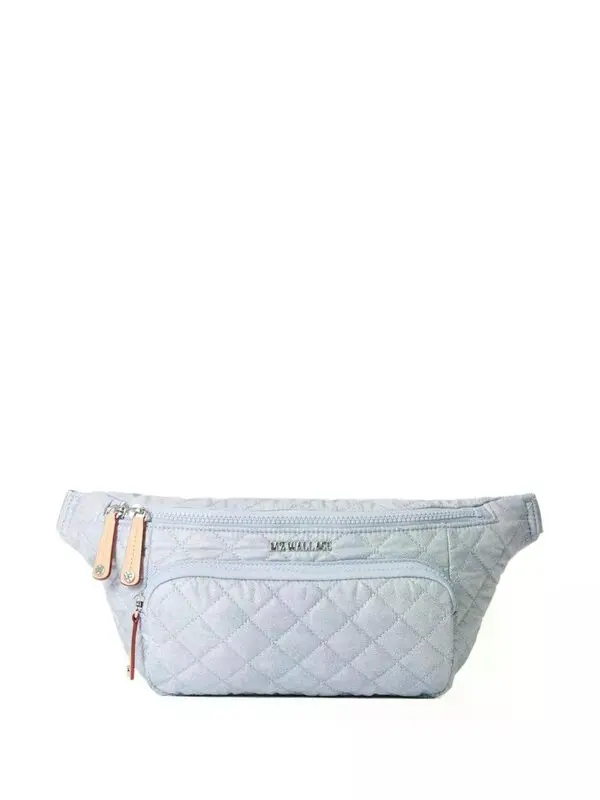Mz Wallace Metro Sling Quilted Cross Body Bag - Blue