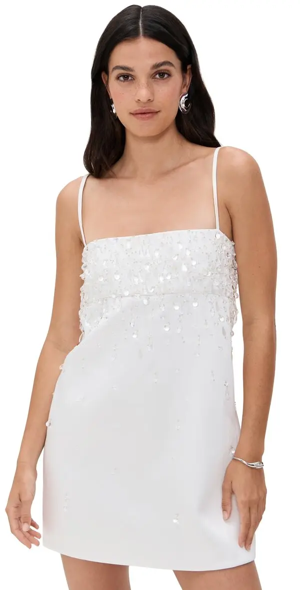 Retrofete Cornelia Embellished Mini Dress - White
