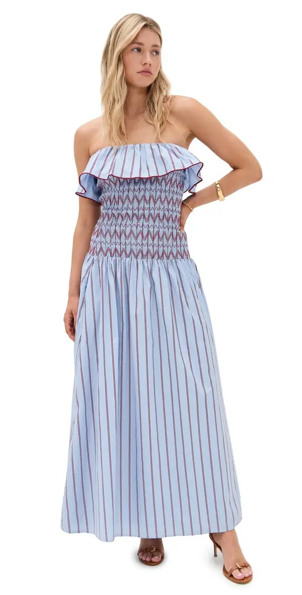Line & Dot Getty Striped Maxi Dress