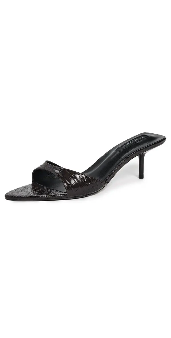TONY BIANCO Fiesta Heeled Sandals - Chocolate Croc