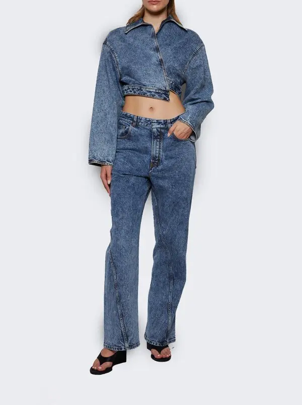 ALAÃA Twisted Seam Straight Leg Jeans