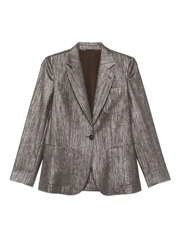 Brunello Cucinelli Metallic Blazer - Silver