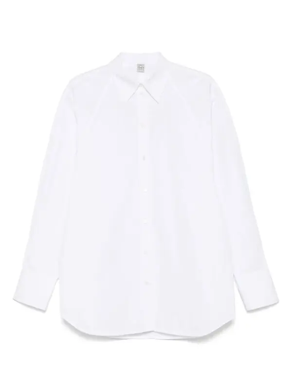 TOTÊME Organic Cotton Button-up Shirt - White