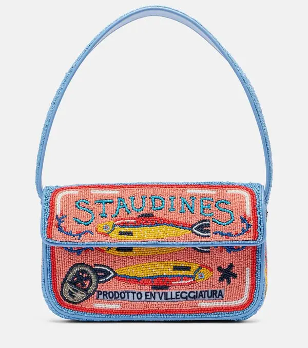 Staud Tommy Beaded Shoulder Bag