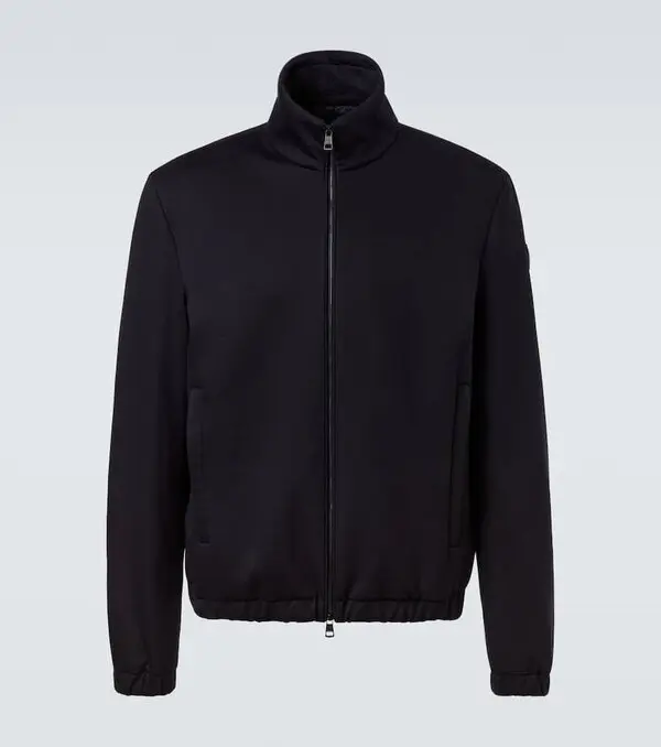 Moncler Simorre Cotton-blend Jersey Jacket - Blue