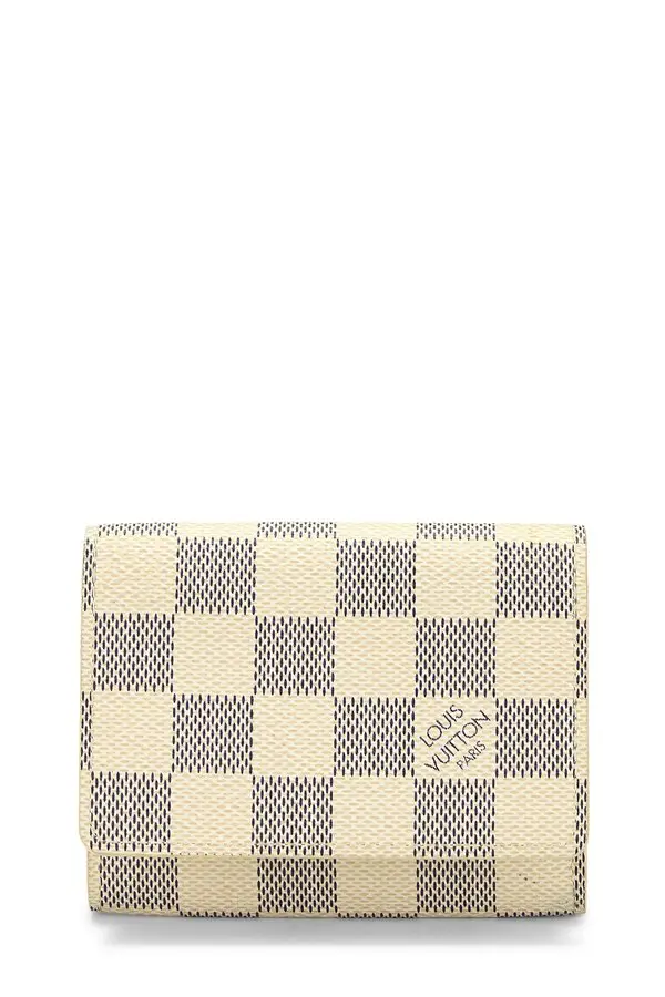 LOUIS VUITTON Damier Azur Canvas Business Card Holder