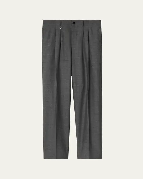 Burberry Wool Double Pleated Trousers - Gulltrip