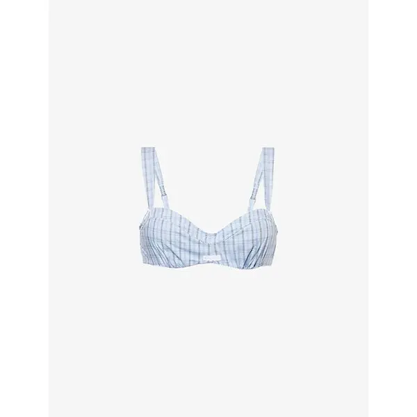 Lounge Check Balcony Cotton Bralette