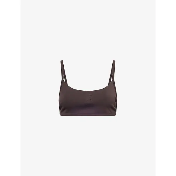 REPRESENT Control Scoop-neck Stretch-woven Sports Bra - Chocolate