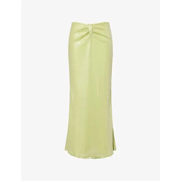 AMY LYNN Sequin Embellished Woven Midi Skirt