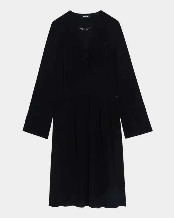 Zadig&Voltaire Rinas Lace-up Midi Dress