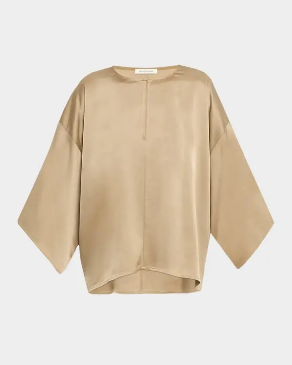 BY MALENE BIRGER Cicie Satin Blouse - Kelp