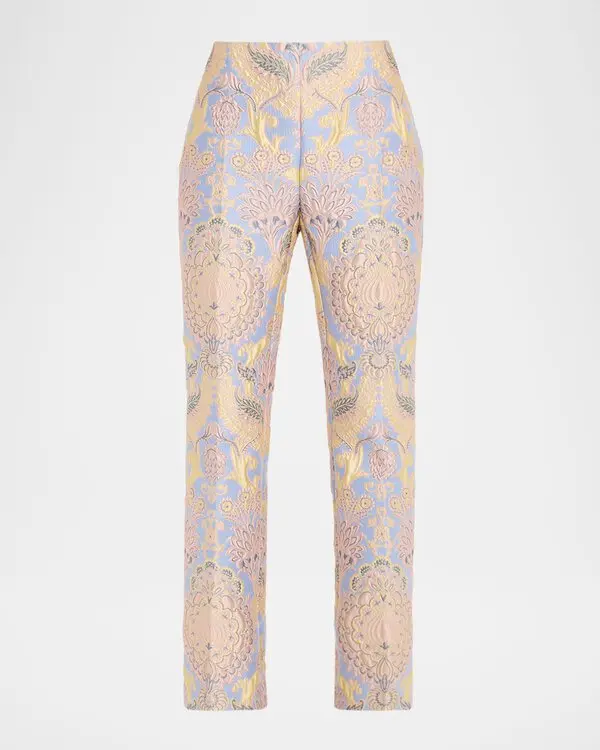 Etro Floral Brocade Ankle Trousers