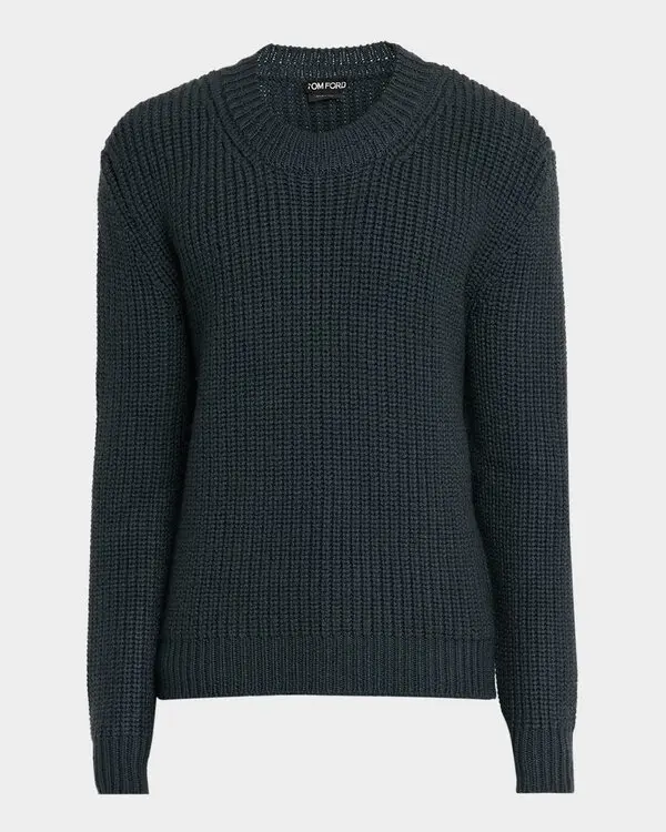 TOM FORD Cashmere And Wool Half-stitch Crewneck Sweater