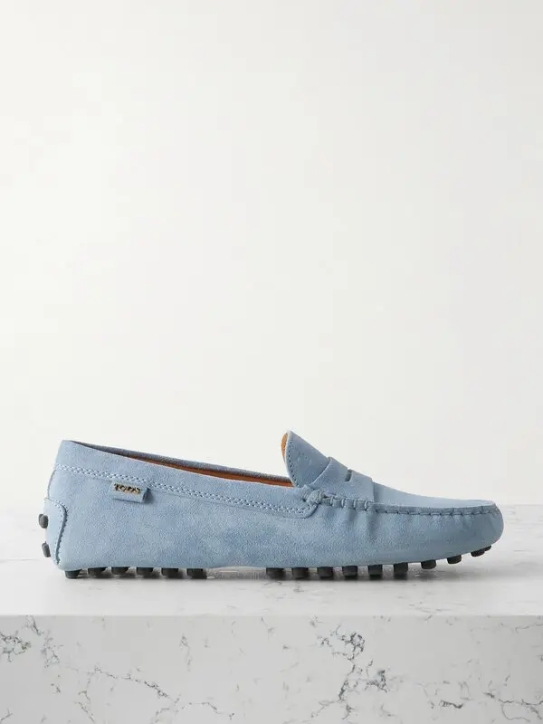 TOD'S Gommino Suede Loafers - Blue
