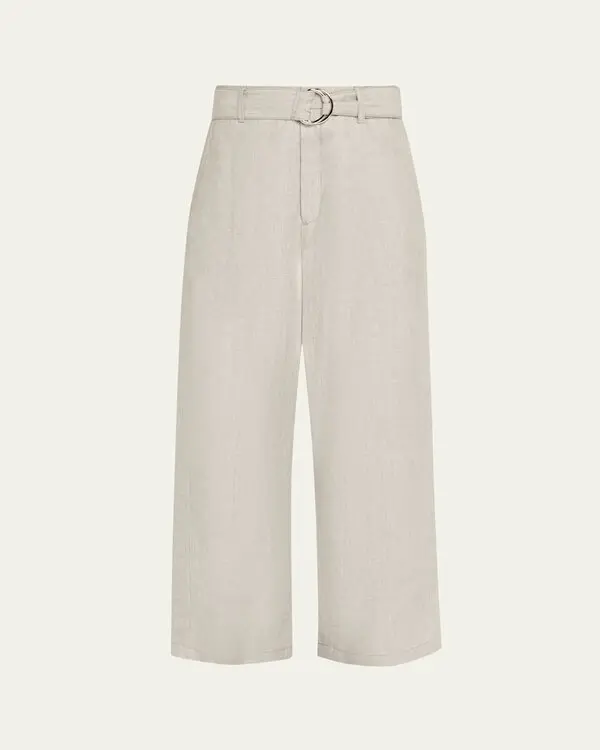 Maria Mcmanus Chambray Belted Cropped Pants
