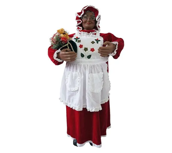 CHRISTMAS TIME 3-ft Black Music And Motion Mrs. Claus