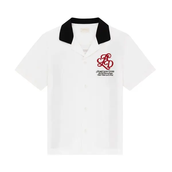 Aimé Leon Dore Monogram Bowling Shirt - White