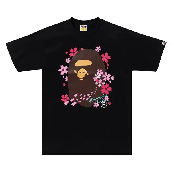 BAPE Sakura Ape Head Tee - Black