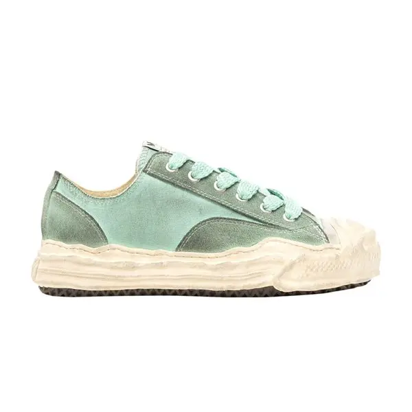 Mihara Yasuhiro Hank Og Sole Mixed Material Low Top Sneakers - Green
