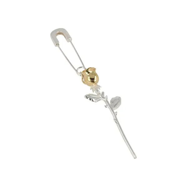 AMBUSH Rose Charm Single Earring - Silver