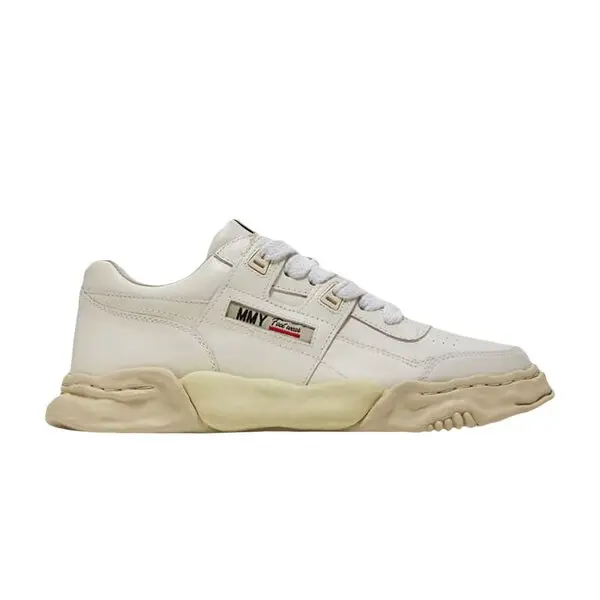 Mihara Yasuhiro Parker Og Sole Paraffin Leather Sneakers - White