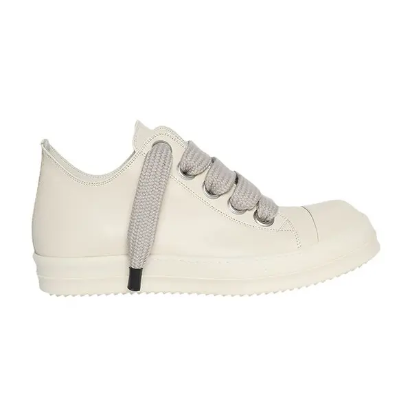 Rick Owens Lido Jumbo Laced Low Sneakers - White
