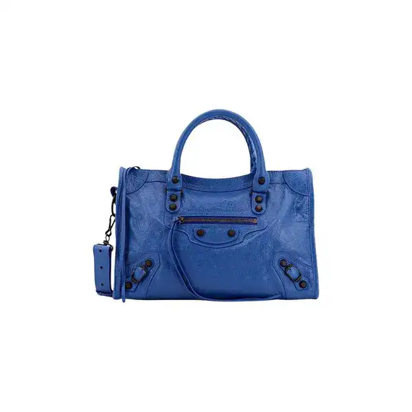 Balenciaga Le City Small Shoulder Bag - Blue | Editorialist