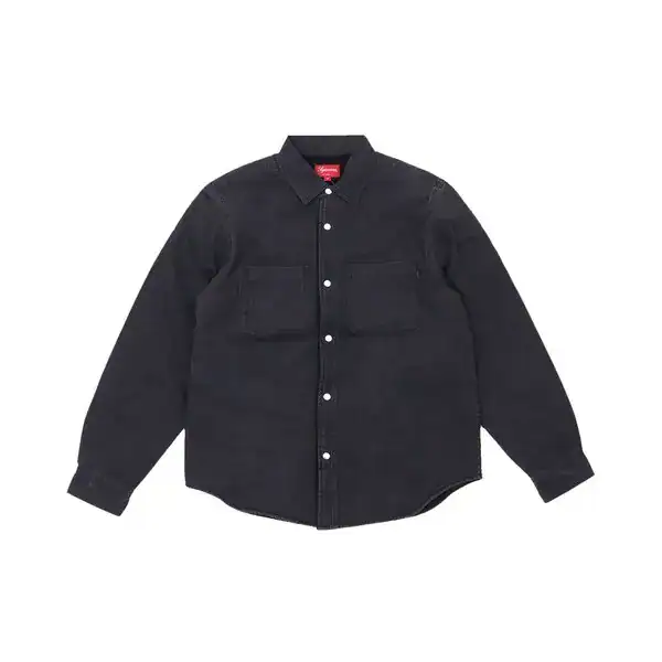 Supreme Sherpa Lined Denim Shirt - Black | Editorialist