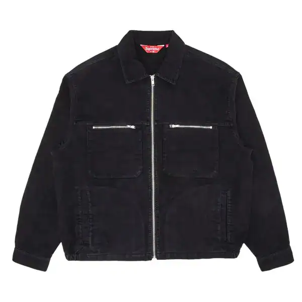 ジャケット・アウター Supreme Moleskin Work Jacket black L Supreme Moleskin Work Jacket (FW23) Black Men's - FW23 - US