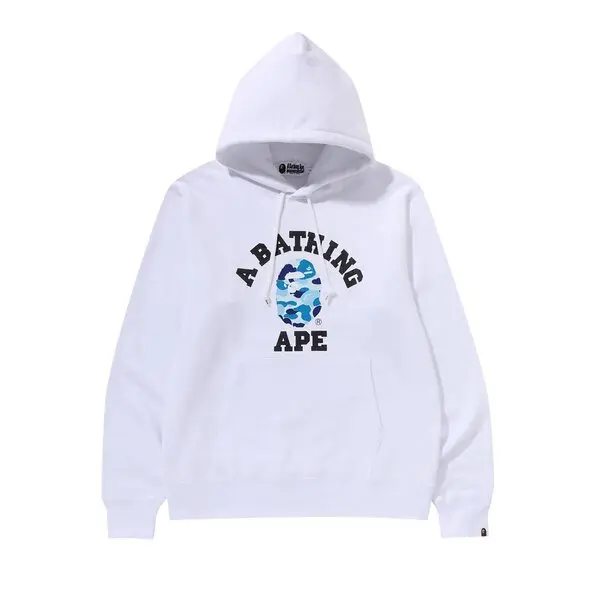 BAPE Abc Camo College Organic Pullover Hoodie - White