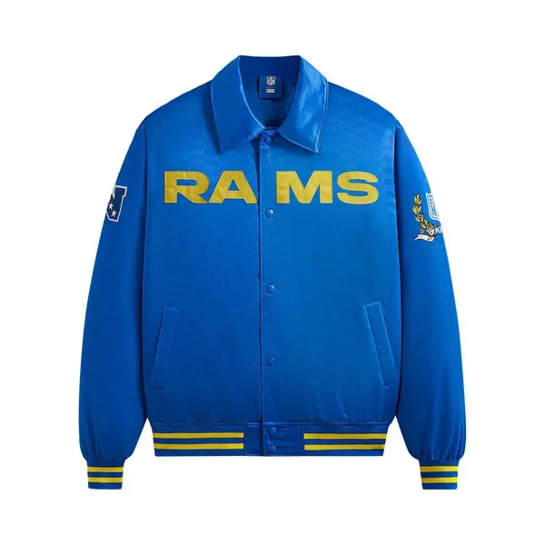 Kith Rams Satin Bomber Jacket - Blue