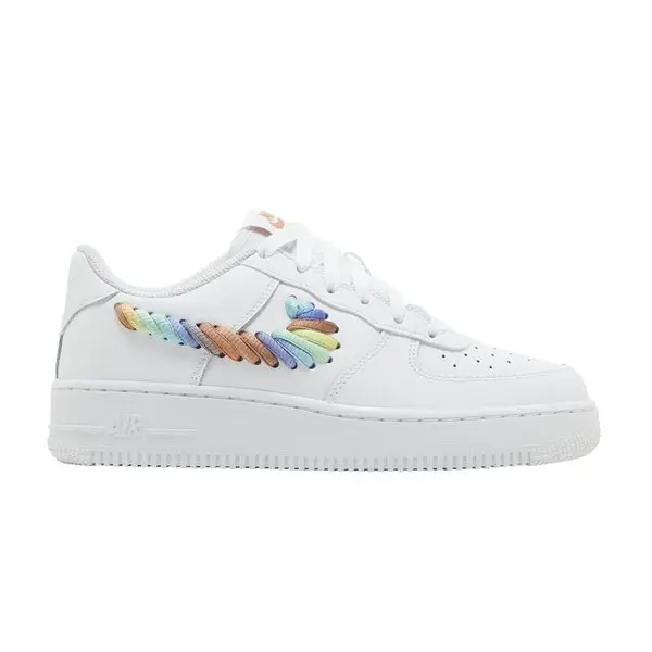 Nike Air Force Low Gs Rainbow Lace Swoosh