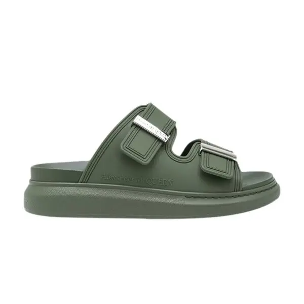 Alexander McQueen Hybrid Double Buckle Sandal - Green