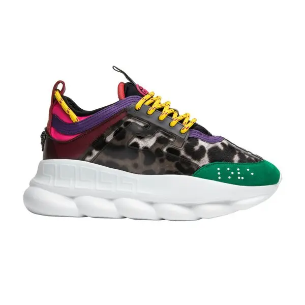 Versace Chain Reaction 'animalier' Sneakers - Multicolor