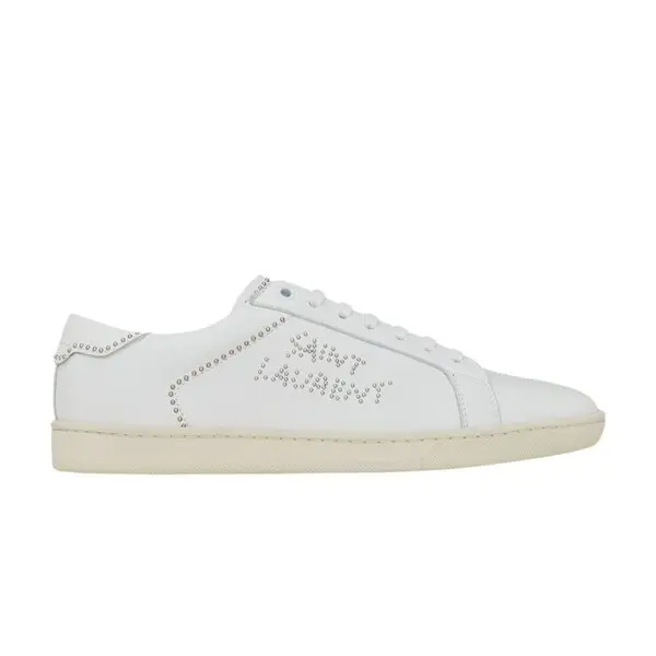 Saint Laurent Sl-08 'blanc Optique Studded' Sneakers