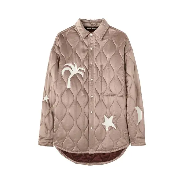Palm Angels Life Is Palm Quilted Overshirt