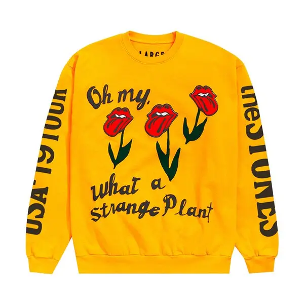 CACTUS PLANT FLEA MARKET Rolling Stones No Filter Tour Sweatshirt - Yellow