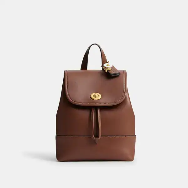 Coach Turnlock Backpack - Brass/Redwood | Editorialist