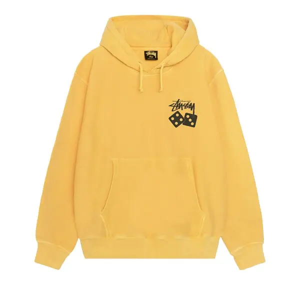StÜssy Dice Pigment Dyed Hoodie - Yellow