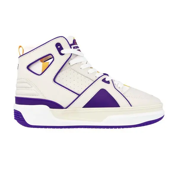 JUST DON Basketball Courtside Hi Sneakers - White