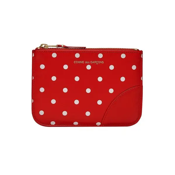 Comme Des Garçons Polka Dot Printed Wallet 'polka Dot Black