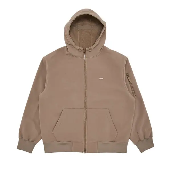 Supreme Windstopper Zip Up Hooded Sweatshirt - Tan