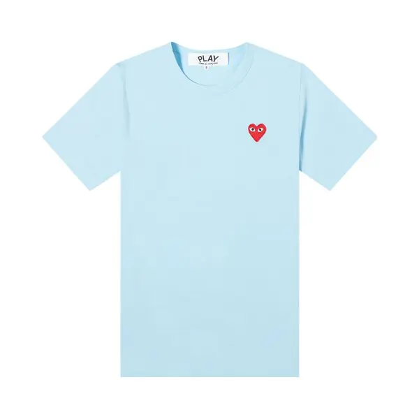 Play Comme Des Garcon Short-sleeve T-shirt With Red Heart - Blue